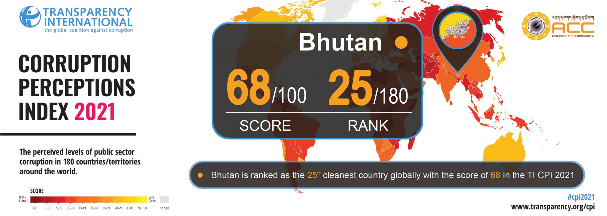 Bhutan rises to 25th position in the TI-CPI 2021 – Anti-Corruption ...